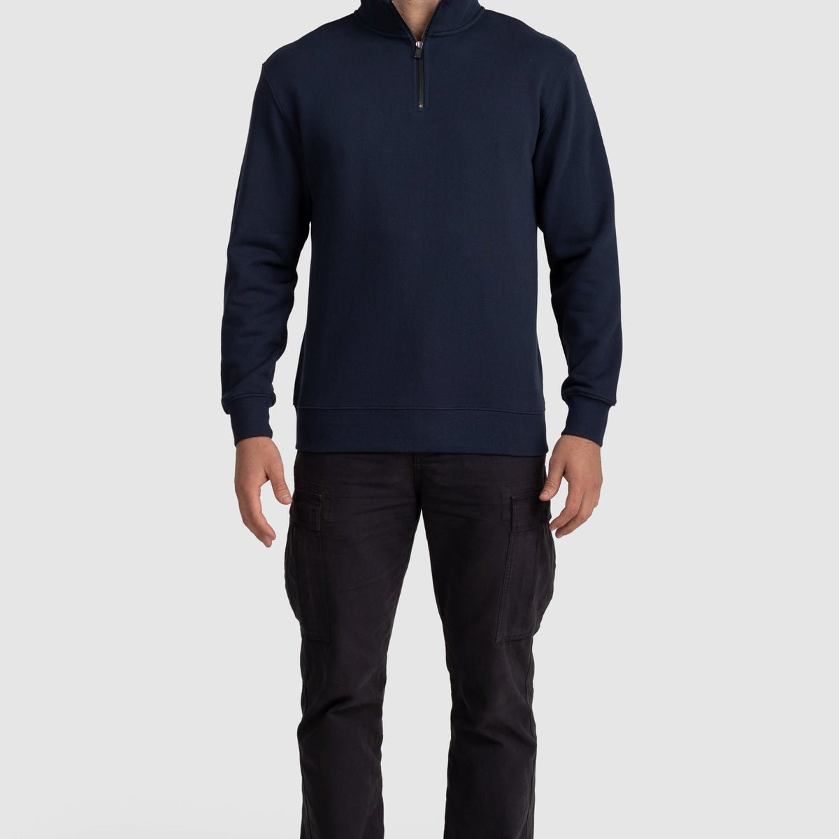 Mens Standard Quarter Zip Navy – Custom by ORTC