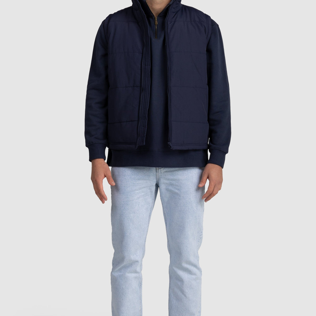 Unisex Puffer Vest Navy – Custom by ORTC